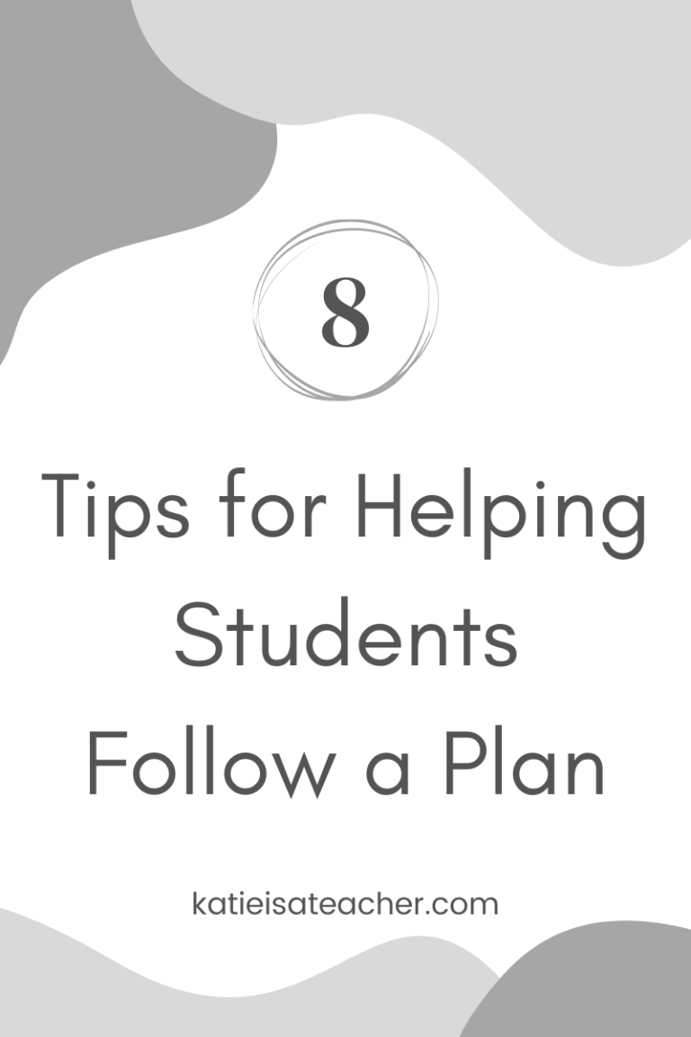 Tips for Helping Students to Follow a Plan