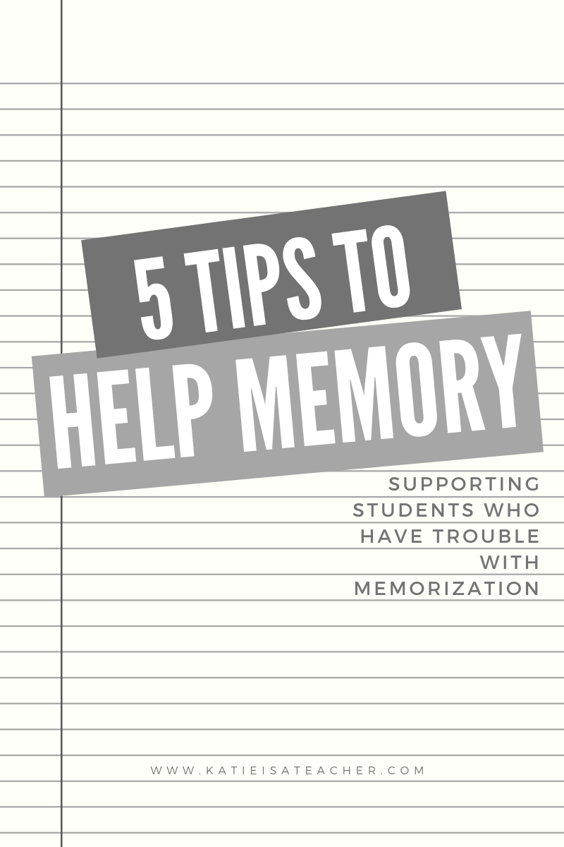 Tips for Supporting Students Who Struggle With Memory