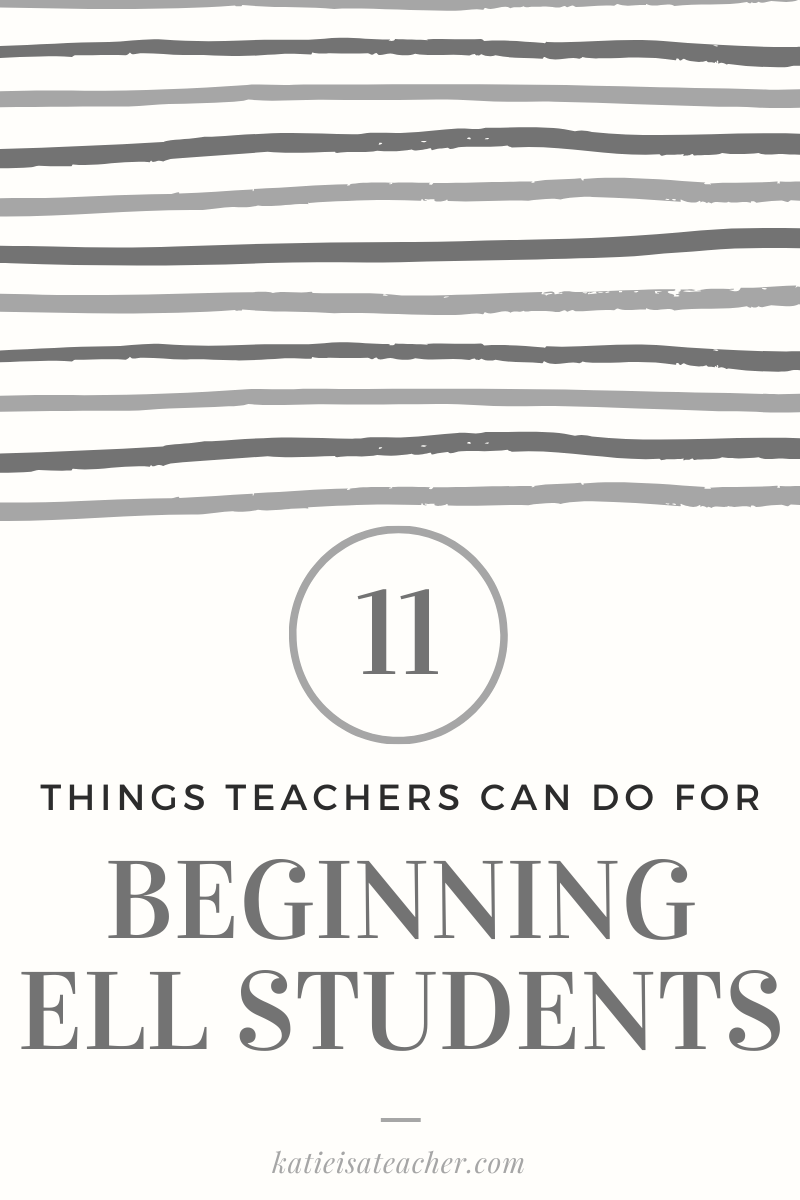 11 Things Teachers Can Do to Support Beginning English Language Learners
