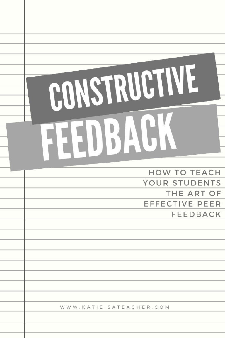 From Criticism to Constructive: How to Teach Students the Art of Feedback